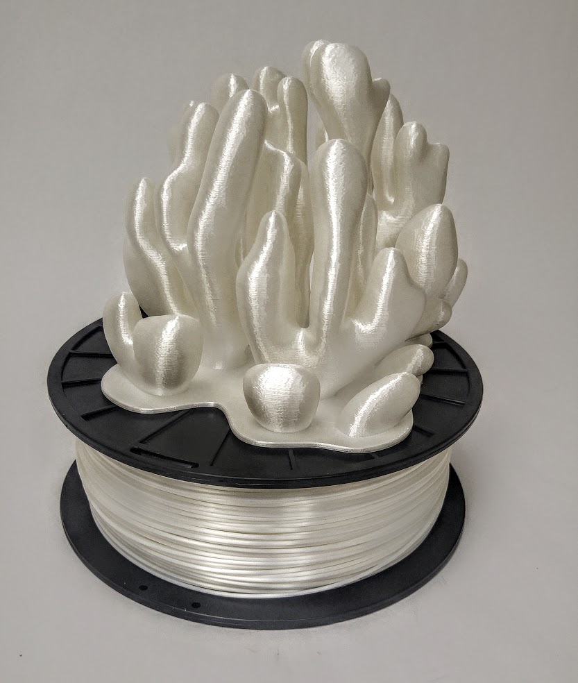 Pearl PLA Filament Reels - Toner Plastics