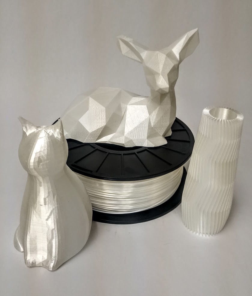 Pearl PLA Filament Reels - Toner Plastics